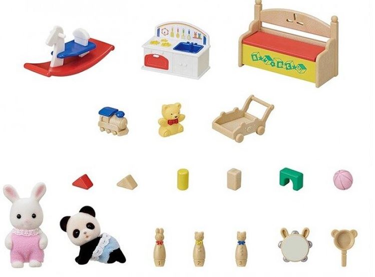 CALICO CRITTERS - COFFRE À JOUETS POUR BÉBÉ - BÉBÉS LAPIN ET PANDA DES ...
