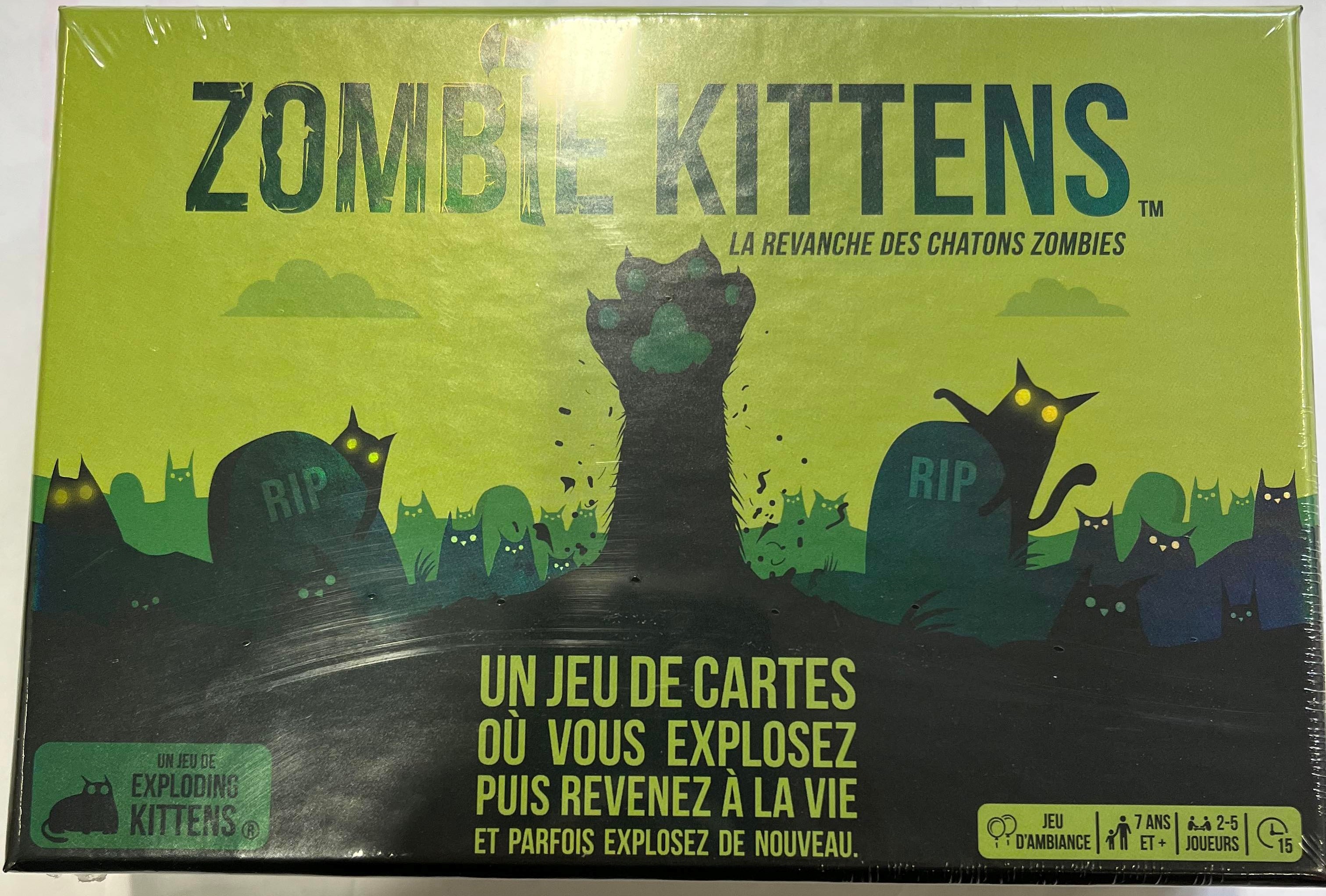 JEU ZOMBIE KITTENS - EXPLODING KITTENS - JEUX DE SOCIÉTÉ / Adultes ...