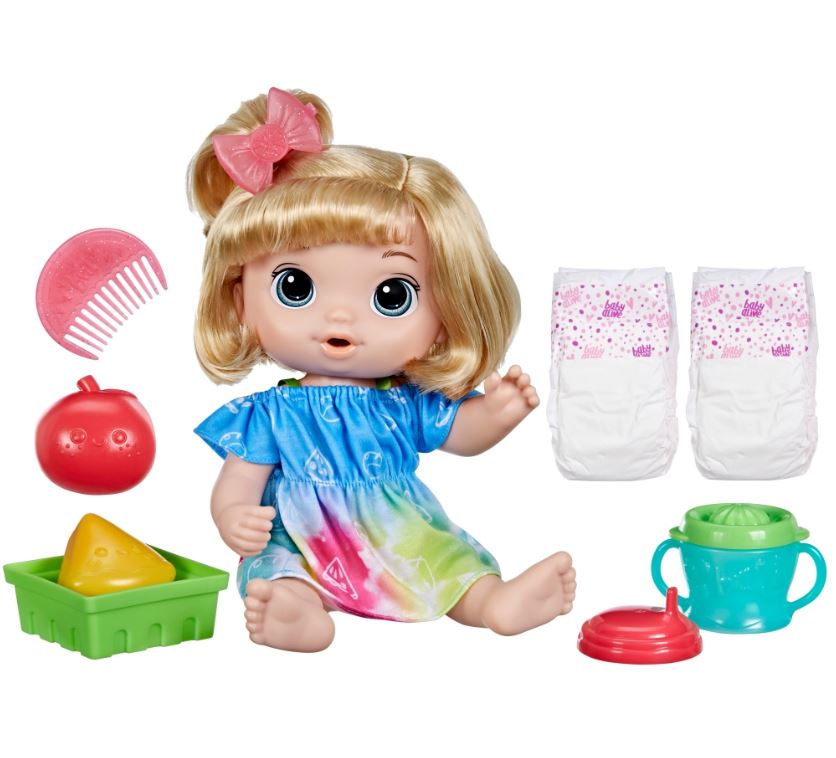 BABY ALIVE - COFFRET POUPÉE BOISSONS FRUITÉES - CHEVEUX BLONDS 30CM ...