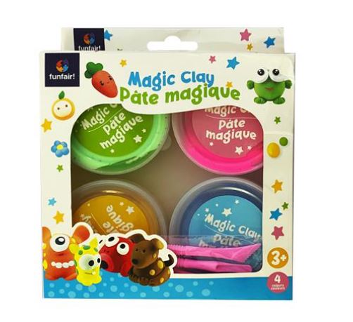 MAGIC CLAY - PÂTE MAGIQUE ENSEMBLE DE 4 COULEURS - BRICOLAGE / Pâte à ...