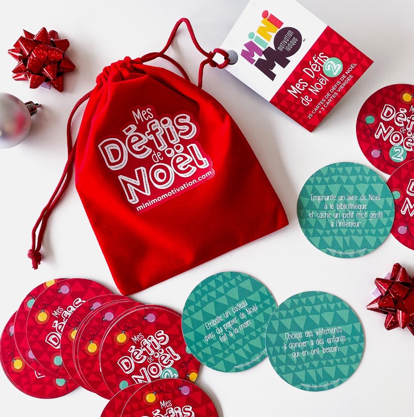 MINIMO - MES DÉFIS DE NOËL 2 AVEC ENSEMBLE DE 28 CARTES ET UNE POCHETTE ...