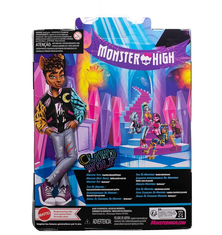 MONSTER HIGH - POUPÉE CLAWD WOLF - POUPÉES, BARBIE ET FIGURINES ...