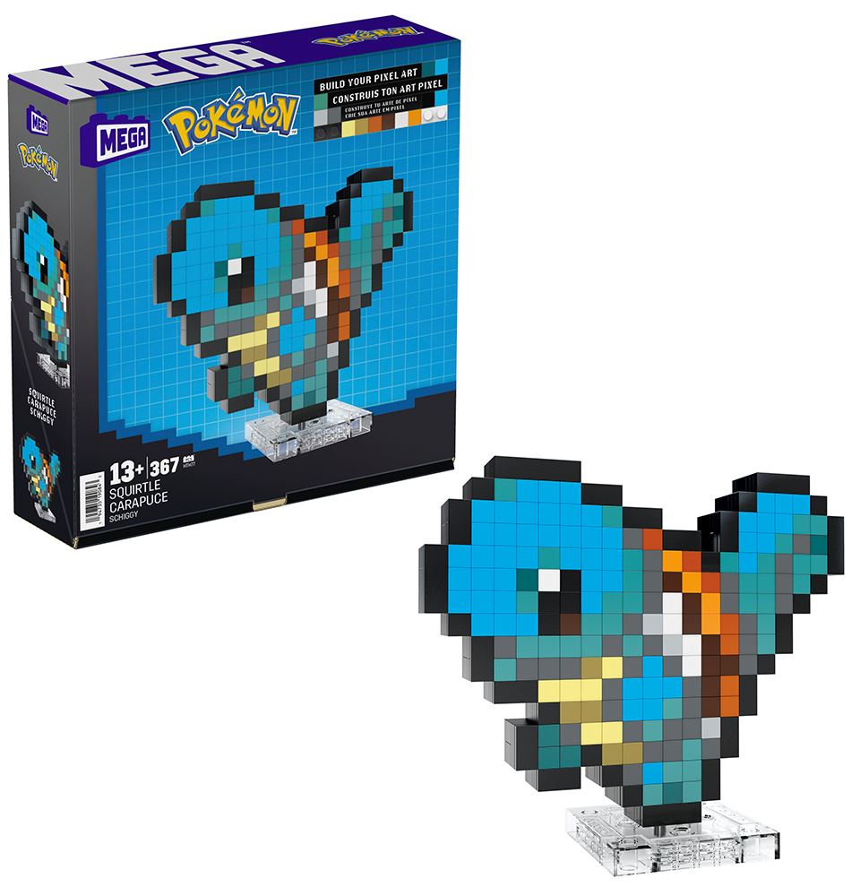 MEGA POKÉMON - PIXEL ART - CARAPUCE - CONSTRUCTION / Mega Bloks et Mega ...