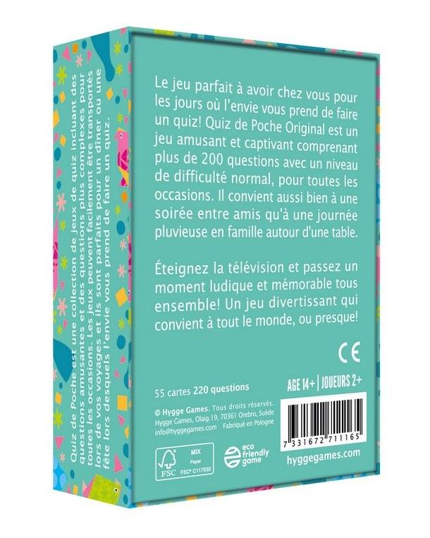 JEU QUIZ DE POCHE - ORIGINAL - JEUX DE SOCIÉTÉ / Adultes (général)