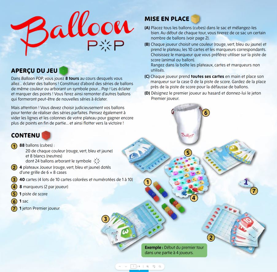 JEU BALLOON POP (FR) - JEUX DE SOCIÉTÉ / Adultes (général)