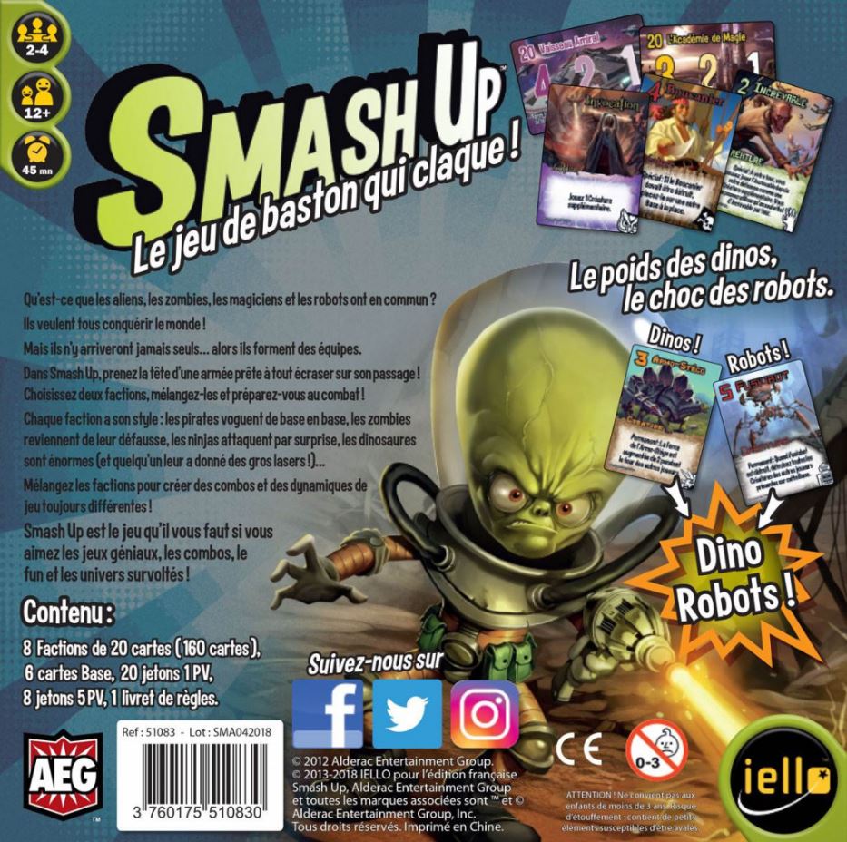 JEU SMASH UP BASE - JEUX DE SOCIÉTÉ / Adultes (passionnés des jeux)