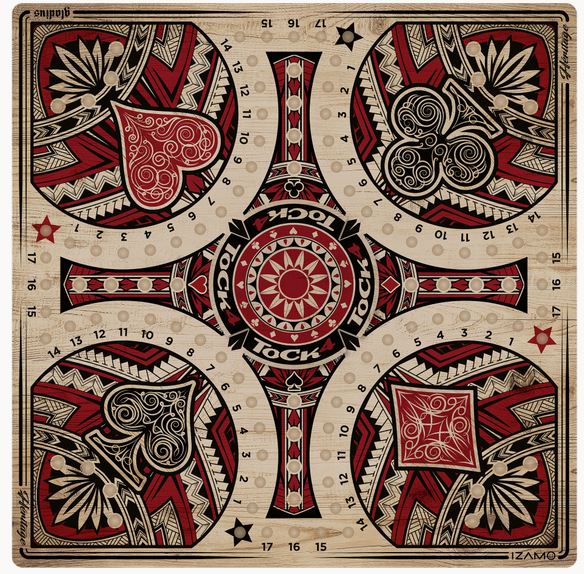 JEU DE TOCK - 4 JOUEURS - 22" - HÉRITAGE (5 MCX À ASSEMBLER) - JEUX DE ...