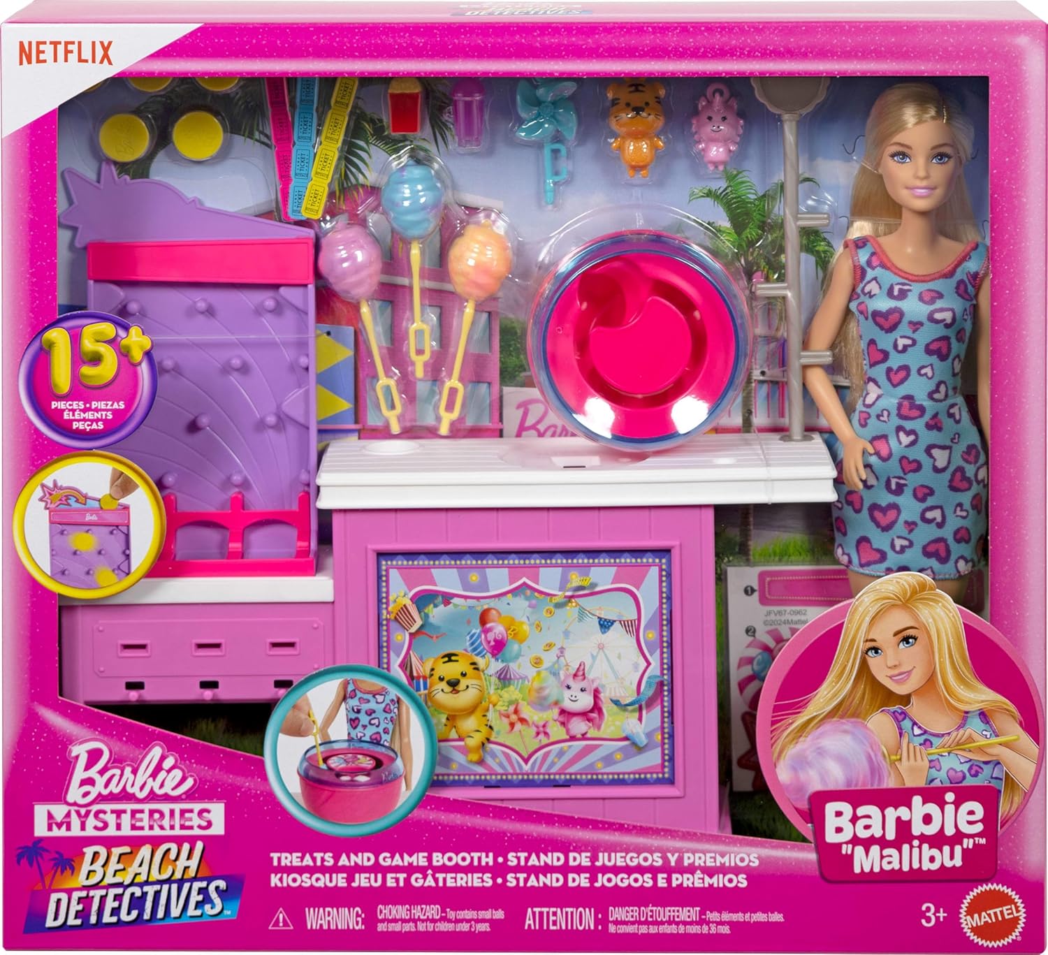 POUPÉE BARBIE MYSTÈRES - COFFRET KIOSQUE DE JEUX ET GÂTERIES (BEACH ...
