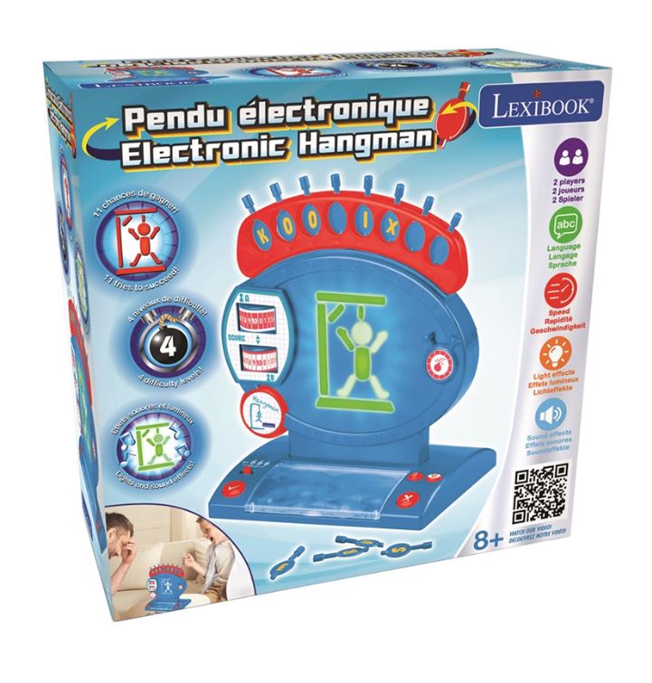 LEXIBOOK - JEU DU PENDU ÉLECTRONIQUE SONS ET LUMIÈRES - VERSION ...