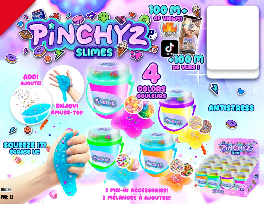 PINCHYZ SLIME CUP - GLUE EN POT SENSORIEL COLORÉ ASST - BABIOLES / Glue ...