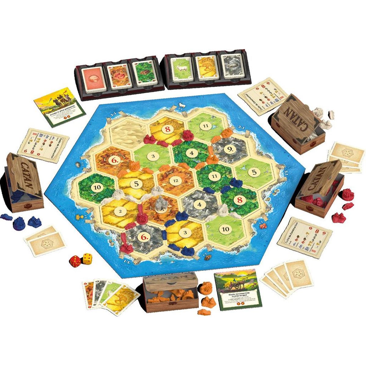 JEU CATAN - BIG BOX (JEU DE BASE + UNE EXTENSION + 3 SCÉNARIOS) - JEUX ...