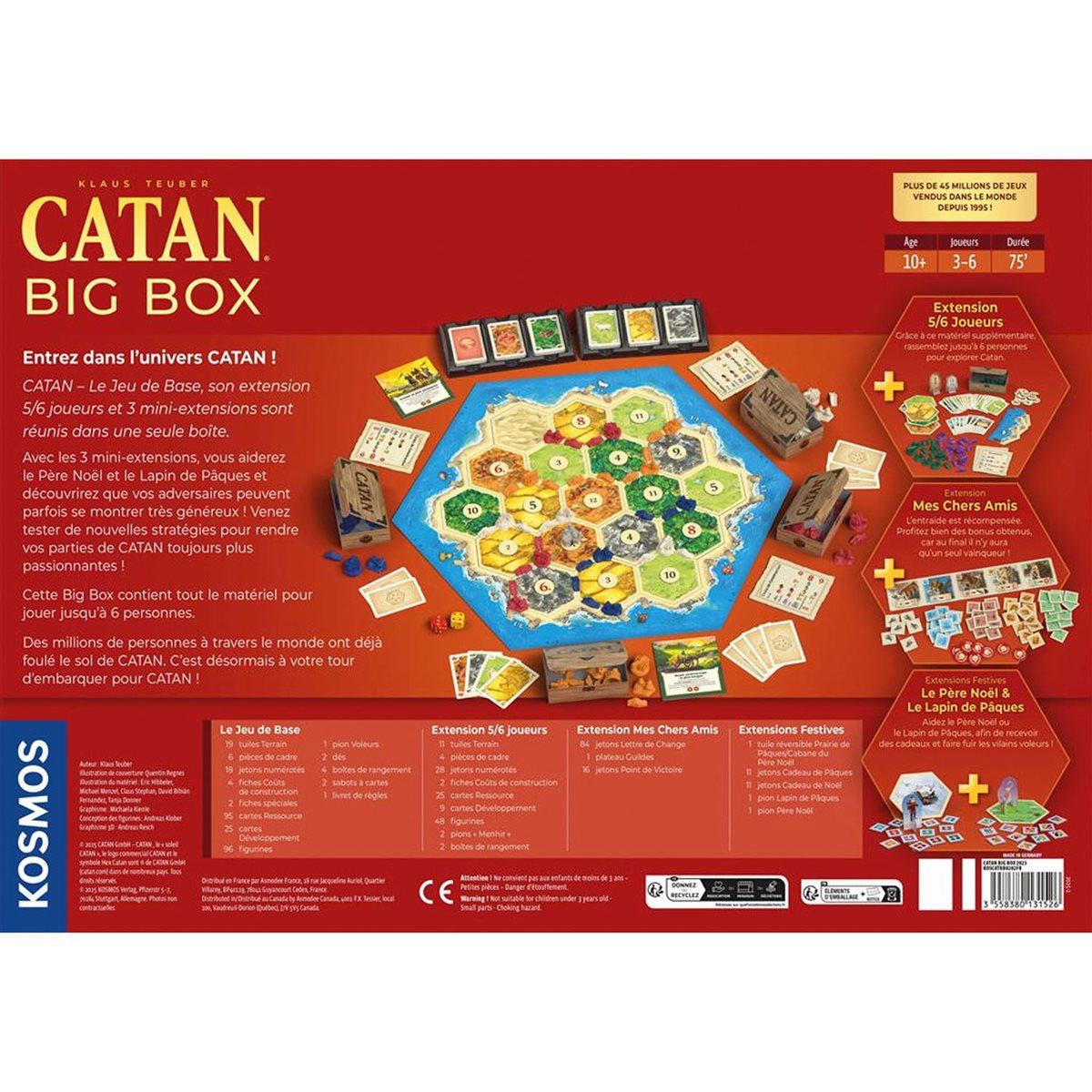 JEU CATAN - BIG BOX (JEU DE BASE + UNE EXTENSION + 3 SCÉNARIOS) - JEUX ...