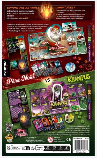 JEU DICE THRONE - PERE-NOËL VS KRAMPUS - JEUX DE SOCIÉTÉ / Adultes ...