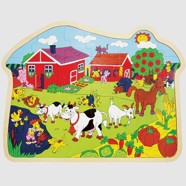 CASSE-TÊTE 30 PIÈCES - LES ANIMAUX DE LA FERME - CASSE-TÊTES / Casse ...