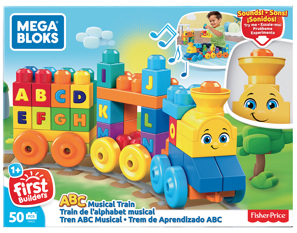 MEGA BLOKS - TRAIN ALPHABET MUSICAL 50 PIÈCES - CONSTRUCTION / Mega ...