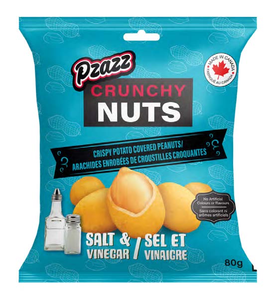 PZAZZ - ARACHIDES ENROBÉES SEL ET VINAIGRE 80G - BABIOLES / Confiserie