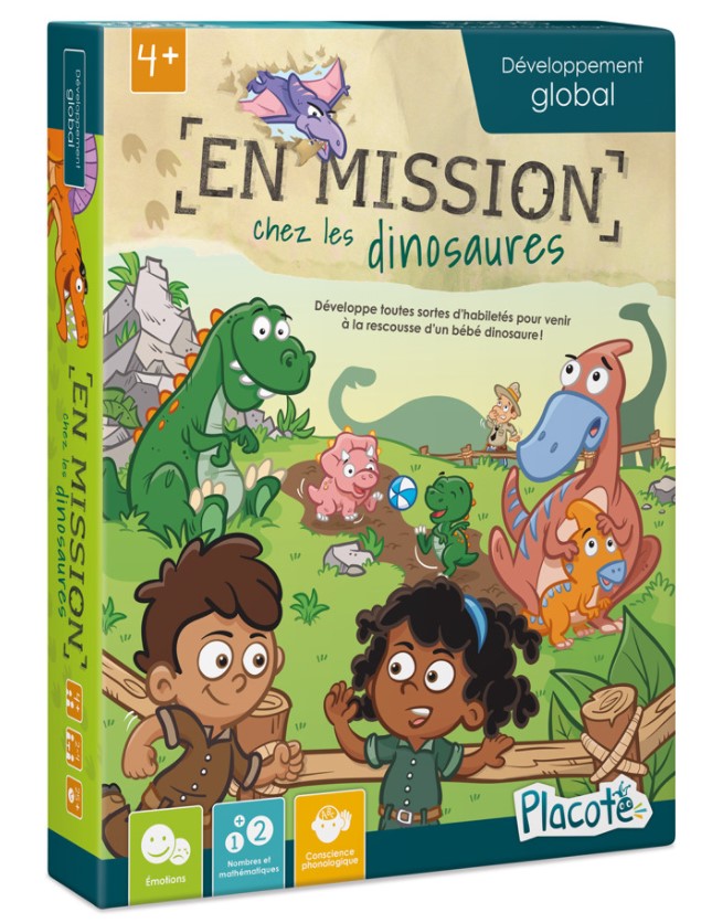 JEU PLACOTE - EN MISSION CHEZ LES DINOSAURES EDJ24 - JEUX DE SOCIÉTÉ ...