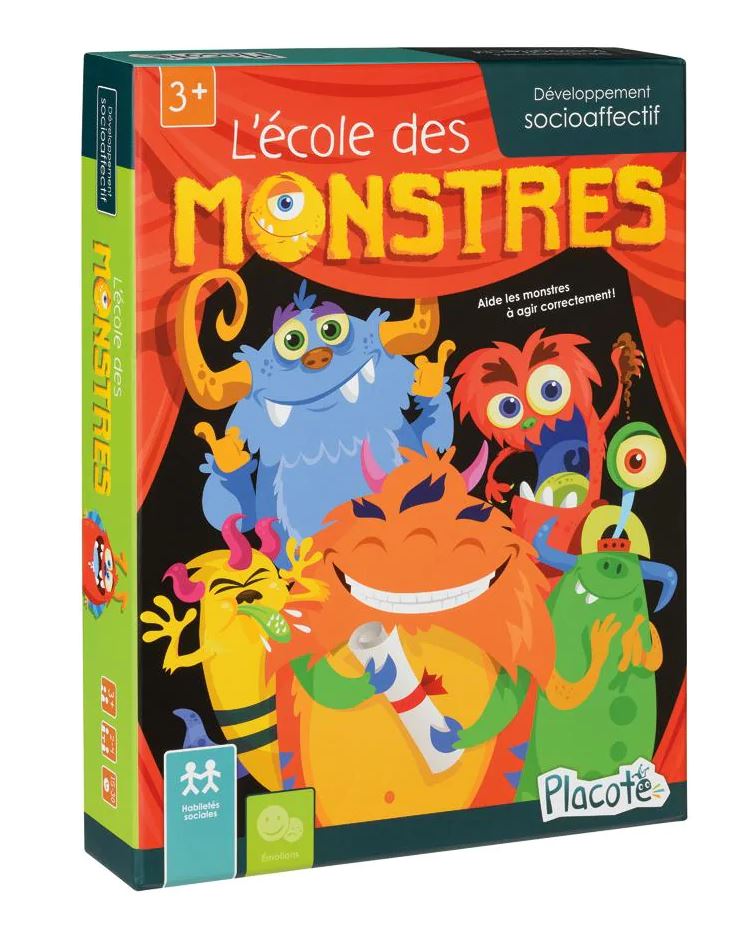 JEU PLACOTE - L'ÉCOLE DES MONSTRES - JEUX DE SOCIÉTÉ / Préscolaire (5 ...