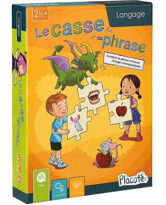 JEU PLACOTE - LE CASSE-PHRASE - JEUX DE SOCIÉTÉ / Préscolaire (5 ans et ...