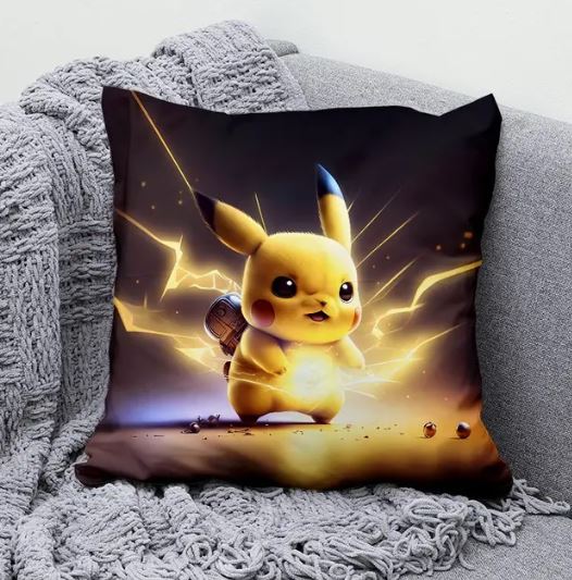 COUSSIN - POKEMON PIKACHU ÉCLAIR - CHAMBRE D'ENFANTS / Jetées (couvertures)