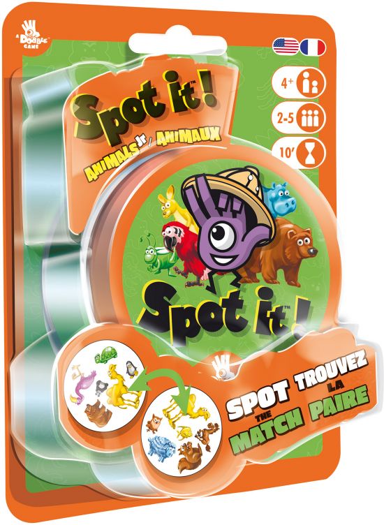 JEU SPOT IT! - DOBBLE - ANIMALS JR BILINGUE - JEUX DE SOCIÉTÉ / Enfants ...