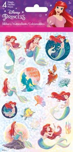 AUTOCOLLANTS LA PETITE SIRÈNE - 4 FEUILLES - BABIOLES / Autocollants et ...