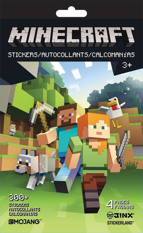 LIVRET D'AUTOCOLLANTS MINECRAFT - 4 PAGES - BABIOLES / Autocollants et ...