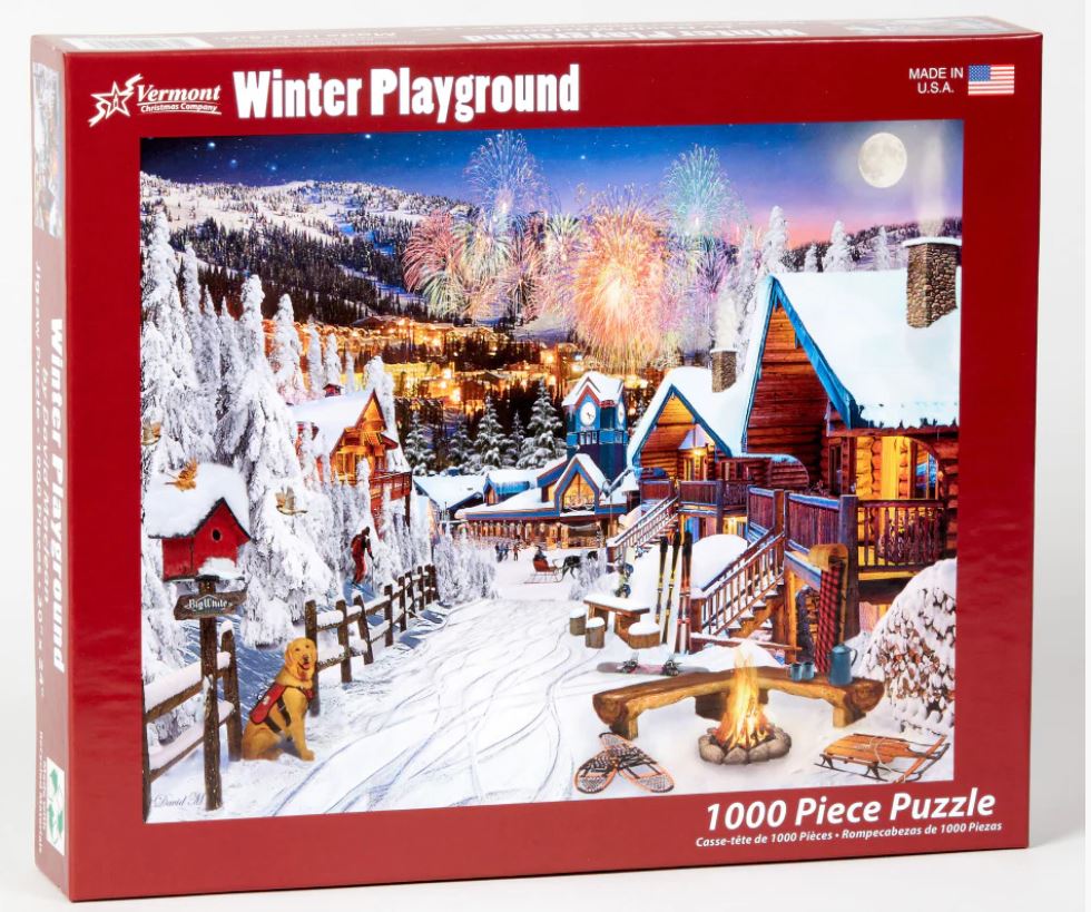 VERMONT CHRISTMAS COMPANY CASSE-TÊTE 1000 PIÈCES - AIRE DE JEUX D'HIVER ...