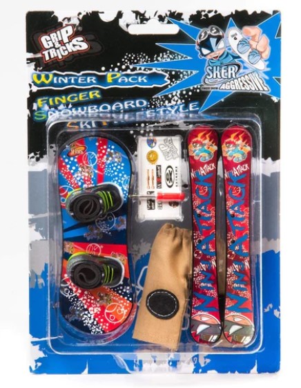 SNOWBOARD ET SKIS ROUGES À DOIGTS (TECH DECK) (PLANCHE À NEIGE ...