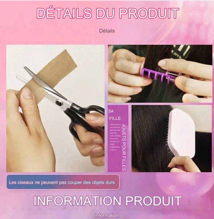 ENSEMBLE DE COIFFURE - AVEC CEINTURE ET ACCESSOIRES - JOUER À FAIRE ...