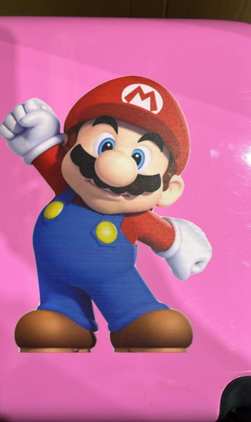VALISE DELUXE MARIO BROS ROSE AVEC SERRURE 18" (46 CM) - CHAMBRE D ...