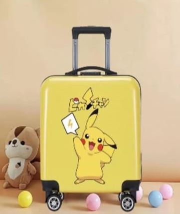 VALISE DELUXE POKEMON PIKACHU JAUNE AVEC SERRURE 18" (46 CM) - CHAMBRE ...