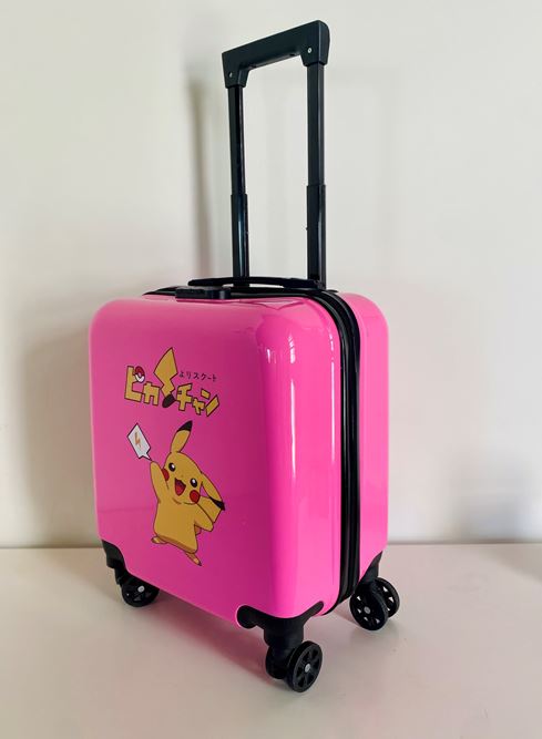 VALISE DELUXE POKEMON PIKACHU ROSE AVEC SERRURE 18" (46 CM) - CHAMBRE D ...