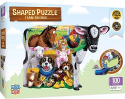 MASTERPIECES SILHOUETTE CASSE-TÊTE 100 PCS - AMIS DE LA FERME - CASSE ...