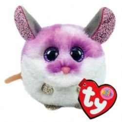 PELUCHE TY BEANIE BALLS - COLBY SOURIS MAUVE PUFFIES 4" - PELUCHES ...