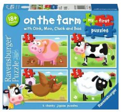 RAVENSBURGER CASSE-TÊTE 2,3,4,5 PIÈCES - MY FIRST PUZZLES - ON THE FARM ...