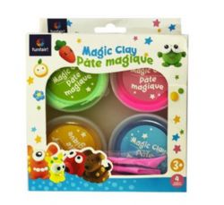 MAGIC CLAY - PÂTE MAGIQUE ENSEMBLE DE 4 COULEURS - BRICOLAGE / Pâte à ...