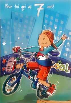 7 ANS GARÇON - POUR TOI QUI A 7 ANS! - DE ROSEDALE - FÊTES / Cartes de ...