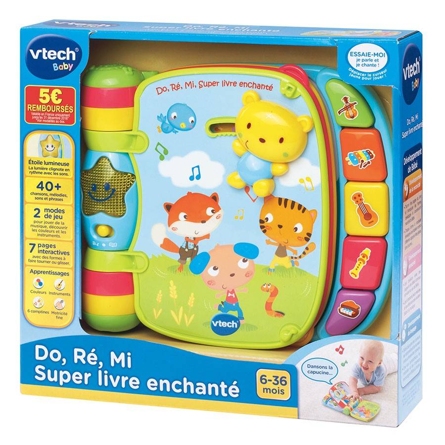 VTECH - DO, RE, MI SUPER LIVRE ENCHANTÉ - BÉBÉ / V-Tech